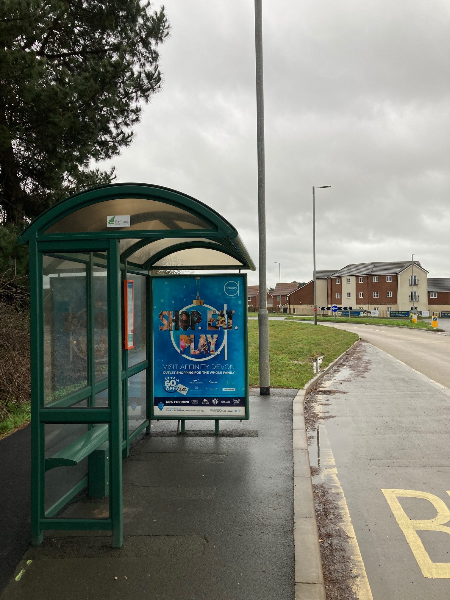 Chivenor Shelter 42 Panel 3 A361 roundabout Towards Barnstaple